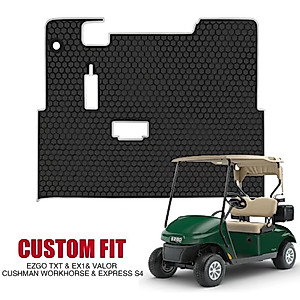 Matericuo Golf Cart Floor Liner Mat Full Coverage Custom Fit for EZGO TXT (1994-2024),Express S4 (2012-2020)，Cushman Workhorse，EX1 (2020),Valor,Navitas,some Star Carts Grey