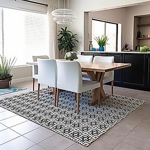 Dalyn Rugs Indoor/Outdoor Marlo MO1 Black Washable 8' x 10'