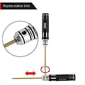 INJORA Hex Screwdrivers Nut Driver Wrench HSS RC Tools Kit for TRX4M SCX24 FCX24 1/18 1/24 RC Mini Crawler Car, 7PCS