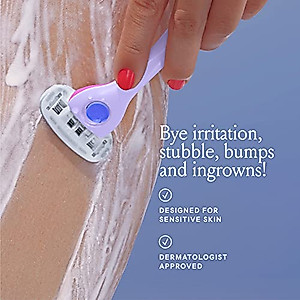 Billie Razors for Women Shave Kit – Women’s Razor + 4 x 5-Blade Razor Refills + Magnetic Holder – DreamPop