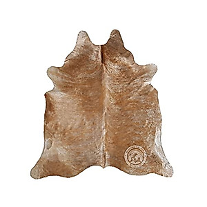 Genuine Palomino Beige Cowhide Rug 6 x 7-8 ft. 180 x 240 cm