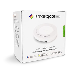 ismartgate LITE Smart Garage Door Opener Remote, APP Control, Compatible with Apple Homekit, Amazon Alexa, Google Assistant, IFTTT, Compatible with All Garage doors. Wireless sensor included.
