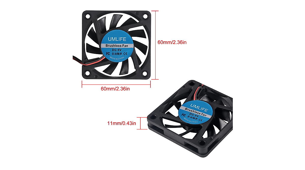UMLIFE 60mm USB Fan 4-Pack - Efficient CPU Cooling Fans