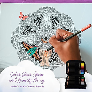 ColorIt Mandalas to Color Volume IV Coloring Book for Adults Relaxation, 50 Single-Sided Designs, Thick Smooth Paper, Spiral Binding, USA Printed, Lay Flat Hardback Book Covers, Ink Blotter Paper