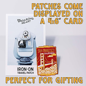 Vagabond Heart Venice Patch - Gondola and Gondolier Souvenir - Venice Italy Iron On Travel Badge