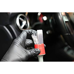 Fox Clean Car Detailing Brush Set of 3 Brushes - Interior & Exterior Car Cleaning Kit - Auto Detail Brush Tools for Cars 