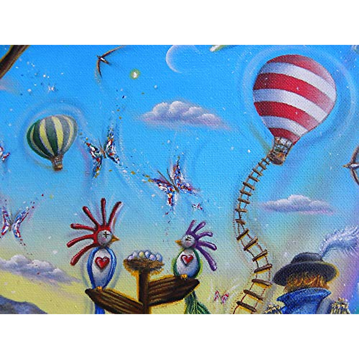 Joseph KALIHER (Texas 1970) PARABLE OF THE SOWER OF MEMES OIL on CANVAS cm 40x60