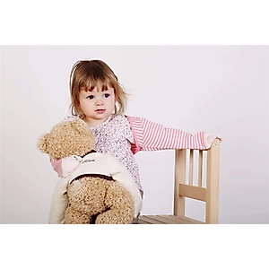 ScratchSleeves | Little Boys' Stay-On Scratch Mitts | Stripes | Blue and Cream | 3-4y