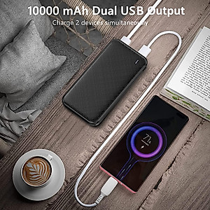 Fast Charging Power Bank 10000mAh, 5V 2.1A Small Portable Charger, USB C Mini Slim Battery Pack Powerbank for iPhone 15 14 13 12 Pro Max, Samsung Galaxy S23 S22 S21, Heated Vest / Jacket / Scarf, etc