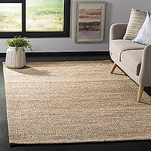 SAFAVIEH Marbella Collection Area Rug - 10' x 14', Natural & Ivory, Handmade Jute, Ideal for High Traffic Areas in Living Room, Bedroom (MRB303B)