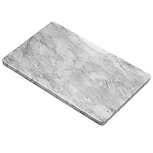 Hipiwe Marble Vanity Tray Dresser Perfume Tray Bathroom Counter Tray Marble Decorative Tray Candle Tray Marble Serving Tray Marble Cutting Board for Kitchen, 10.2"x 6.3"