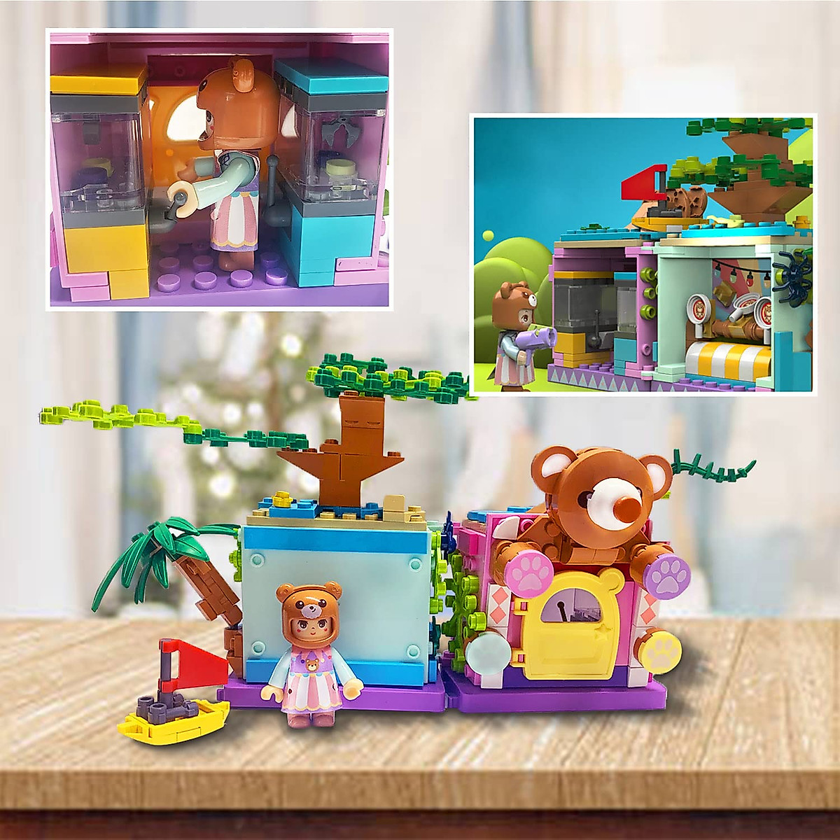 Mini Bear House Building Blocks Set - Game Room Building Toy Set for Kids, Compatible with Lego Childrens Day, Toy for Girls and Boys Ages 8+ (233 Pieces)