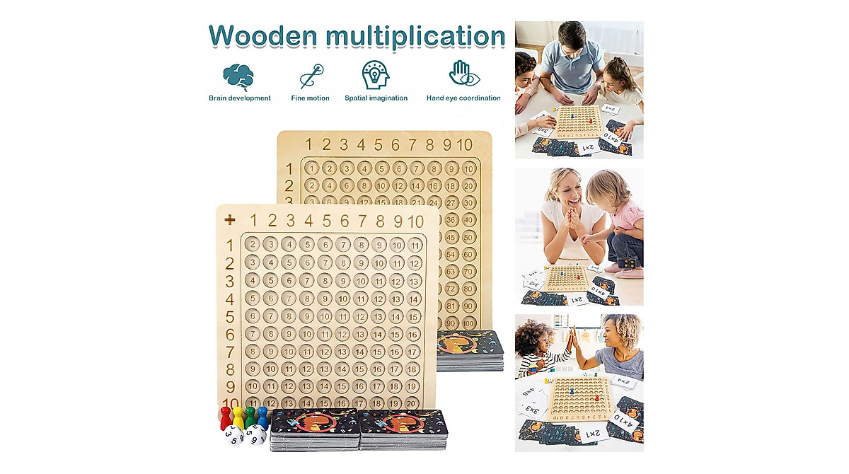 Engaging Wooden Math Board Set for Kids - Learn & Play