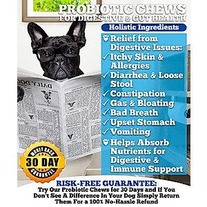 Well Loved Probiotics for Dogs and Joint Supplement for Dogs, Well Loved Dog Chews, Made in USA, Vet Developed, Dog Probiotic Chews, Glucosamine for Dogs