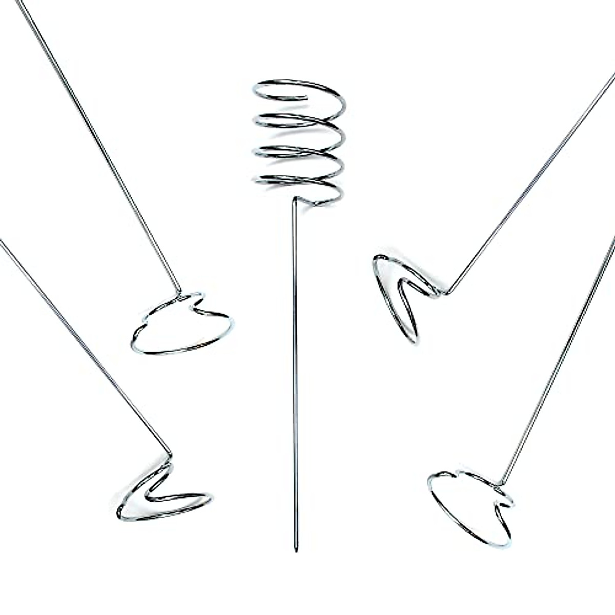 Mind Reader Picnic Wine Sticks, 5 pc Set, 5 Count (Pack of 1), Silver Bottle Glass Holder