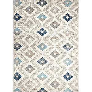 Home Dynamix Melrose Maritza Area Rug, 4x5, Blue/Ivory