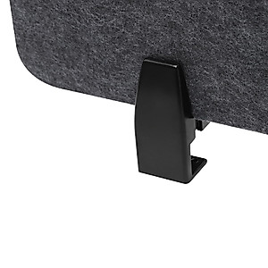 BANLICALI Desk Divider, Modern Stand Up Desk Divider Privacy Panel, Desktop Clamp-On Privacy Board for Classrooms, Libraries, Business Anthracite Gray (59" x 16"+23.6" x 16")