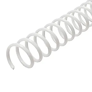Rayson 25.4mm Spiral Binding Coil, 1" White Coil bindings Spines 4:1 Pitch 50/Box, SBR41254-50W