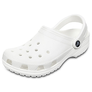 Crocs Unisex-Adult Classic Clog, Clogs for Women and Men, White, 12 Women/10 Men