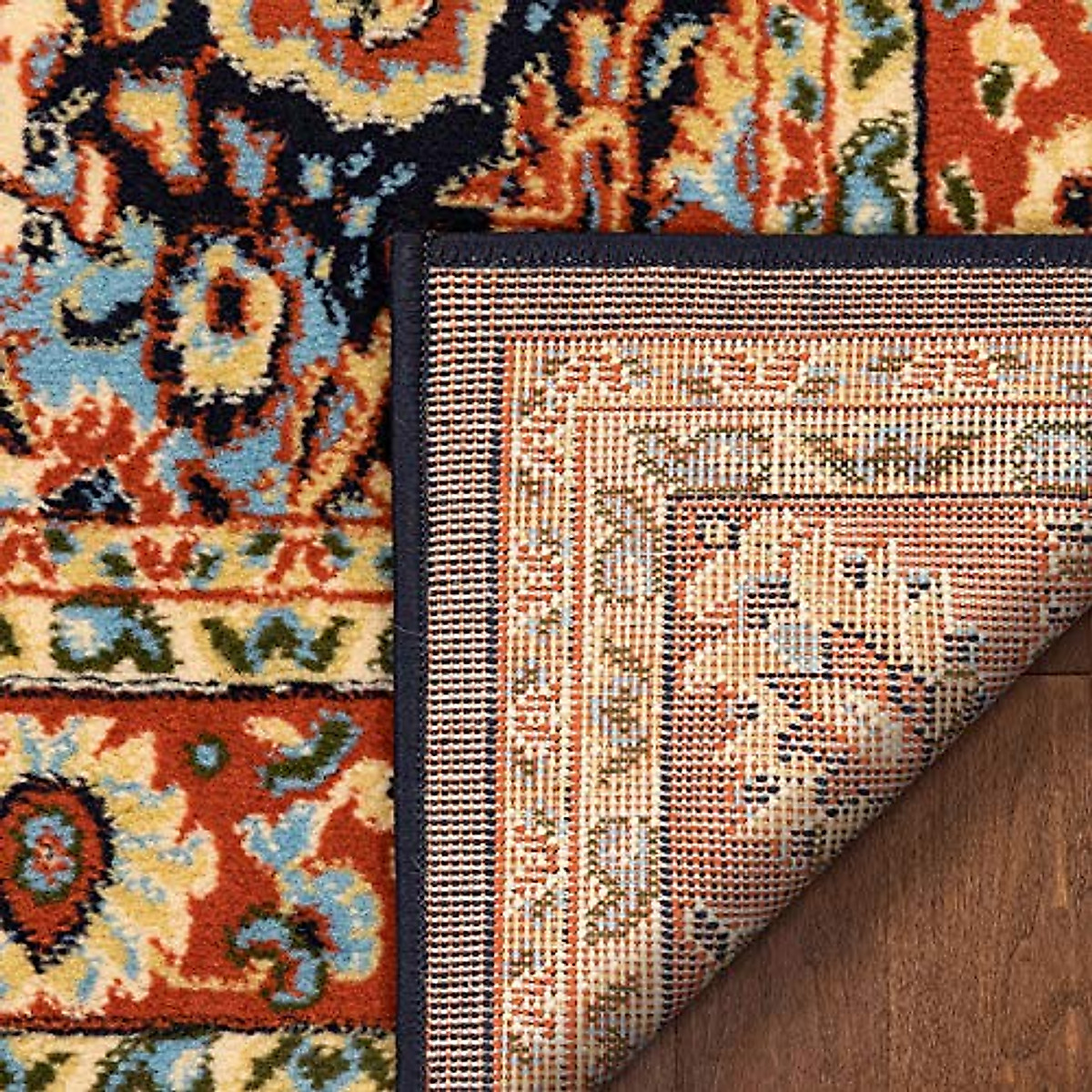 Well Woven MENA Navy Blue Traditional Oriental Medallion Area Rug (7'10" x 9'10")