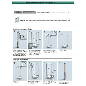 LQDMAER Clothes Drying Rack, Portable Laundry Dryer Rack with Bottom Mesh Pocket, Double Rod Drying Rack Clothing, Portable Collapsible Drying Rack Clothing Indoor Outdoor