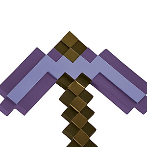 Disguise Kids Enchanted Minecraft Pickaxe, Official Minecraft Accessory for Kids, Single Size Video Game Costume Sword, Khaki, 6 Years US