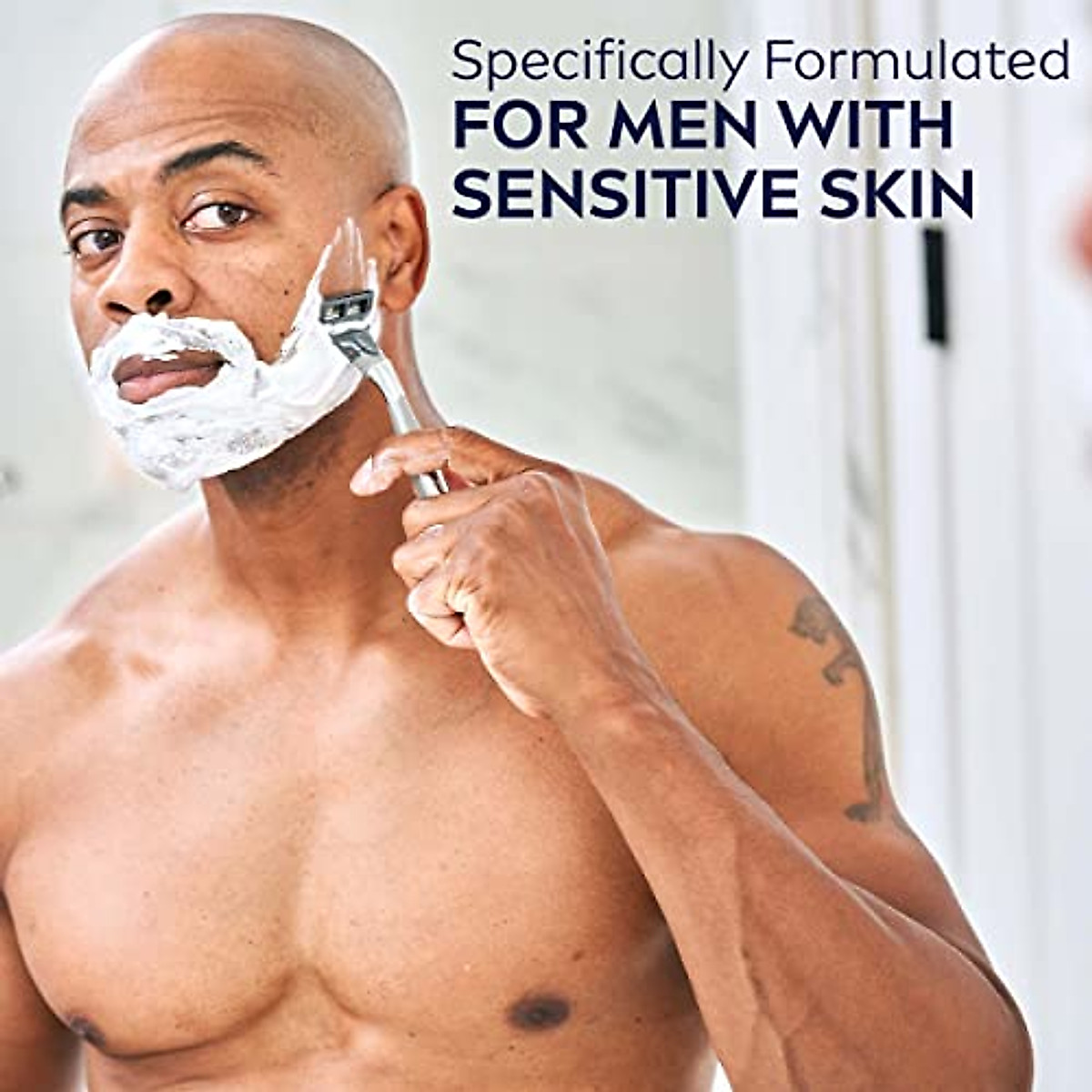 NIVEA MEN Sensitive Shave Gel with Vitamin E, Soothing Chamomile and Witch Hazel Extracts, 7 Oz Can