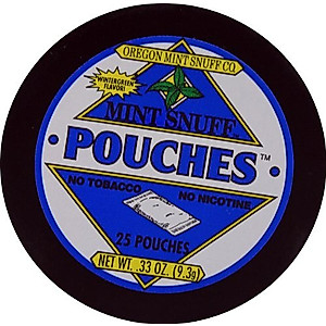 Oregon Mint Snuff Co. - Mint Snuff All Mint Pouches - Wintergreen Flavor .33oz Tin (5 Cans)