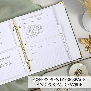 Aesthetic Recipe Binder with Waterproof Cover - The Perfect Recipe Book with Plastic Sleeves to Write in Your Own Recipes - Quality Blank Cookbook Binder to Organize Your Recipes - Recipe Cards incl.