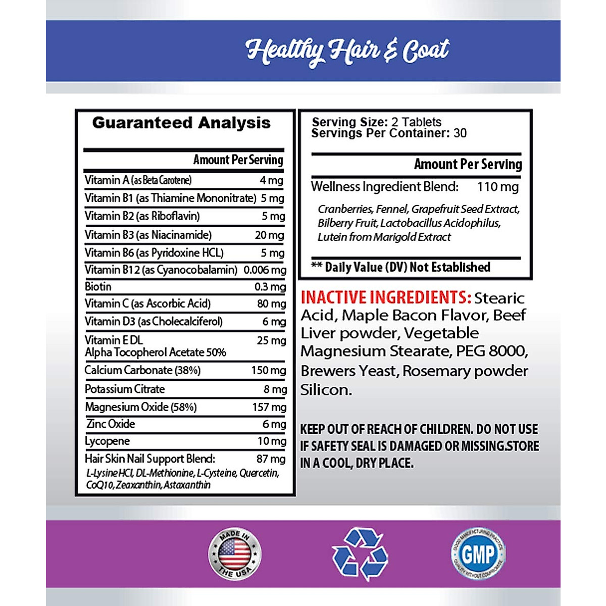 Dry Skin Care for Cats - Best Healthy Hair and Coat Supplement for Cats - Advanced Complex - Nail Health - cat Vitamin b Supplement - 3 Bottles (180 Tablets)