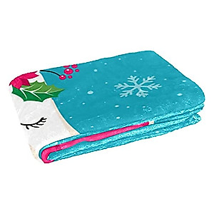 Winter Scarf Llama Prints Soft Warm Cozy Blanket Throw for Bed Couch Sofa Picnic Camping Beach, 150×100cm