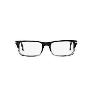 Persol PO3050V Rectangular Prescription Eyewear Frames, Gradient Black/Demo Lens, 53 mm