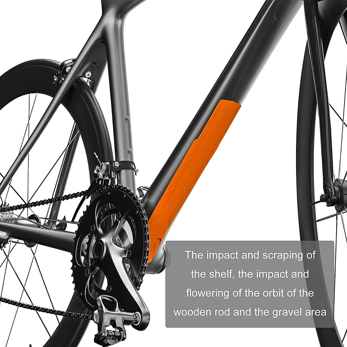 ALI2 Mountain Style Bike Downtube Frame Protector for Bike Road Bike,Orange