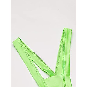 BodyZone Women's Heart Back Thong, Neon Green, One Size