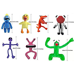 POPRORE 7PCS Rainbow Friends Plush Toys Rainbow Friends Stuffed Animal Plush Doll Toys for Fans and Friends Birthday Party Favor Gift for Holidays Birthday. (7 PCS)