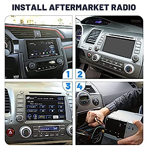 NuIth 70-1727 Car Radio Wiring Harness Connector for 1992-2015 Honda Civic Odyssey CR-V Pilot, Acura Legend Integra CL RL with Antenna Adapter Plug Replacement Mount Aftermarket Stereo Receiver