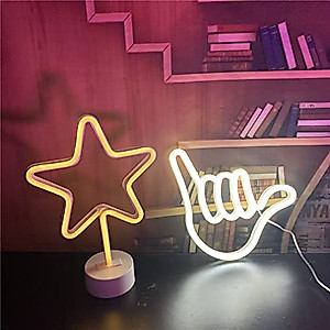 led Hand Shape Finger Neon Sign Lights Decorative Neon Lights for Home Bedroom Bar Restaurant Christmas Birthday Party Gift Art Wall Decoration Light-White