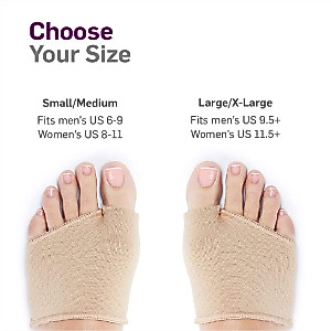 NatraCure Gel Metatarsal Pads Forefoot Cushioning - Metatarsalgia Foot Pads for Ball of Foot Pain Relief for Men & Women - Ball of Foot Cushions, Forefoot Pads for Mortons Neuroma -1 Pair - SM/M