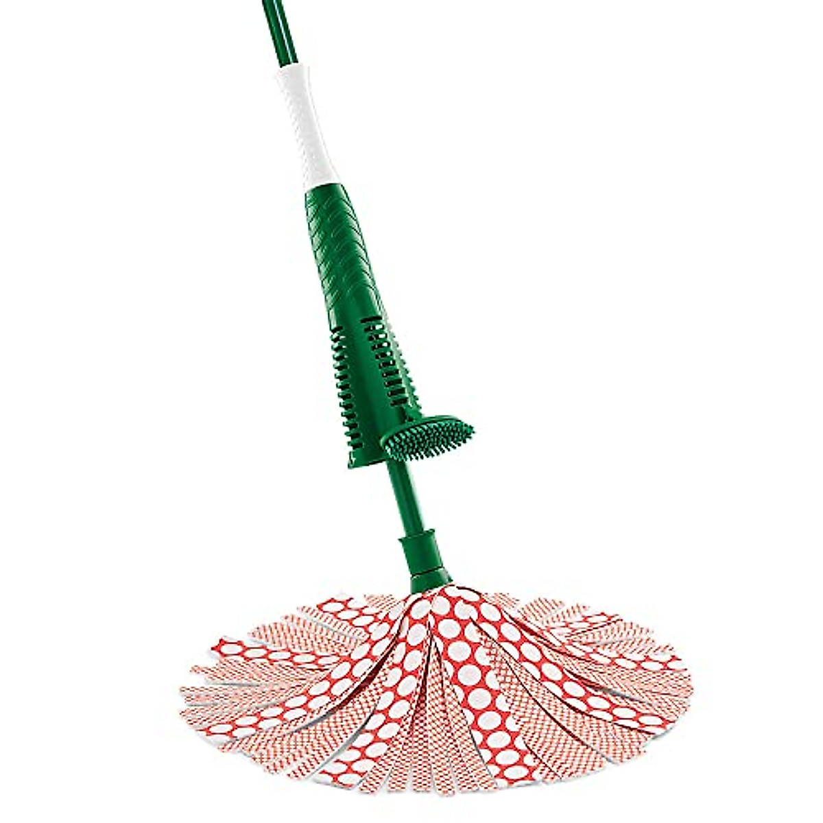 Libman Commercial Heavy-Duty Wonder® Mop with Scrub Brush, Microfiber/Synthetic Mop Head, Steel Handle (Pack of 4)