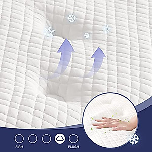 Queen Mattress, Lechepus 14 Inch Hybrid Mattress,Plush Gel Memory Foam and Pocket Springs Mattress in Box,Fiberglass Free,Queen Size Mattressfor Cooler Supportive & Back Pain Relief, 60" X 80" X 14"