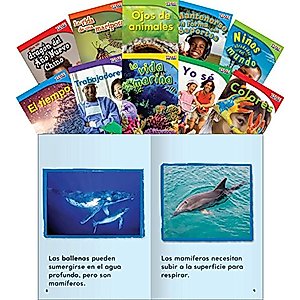 Teacher Created Materials - TIME for Kids Informational Text Readers (Spanish) Set 2 - 10 Book Set - Grade 1 - Guided Reading Level A - I