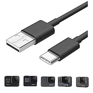 Long 6FT USB C Charging & Data Transfer Cable Cord Wire for GoPro Hero 9 Hero 8 Black MAX Hero 7 Black Silver White Hero 6 Black Hero 5 Black, Hero 2018, Hero5 Session