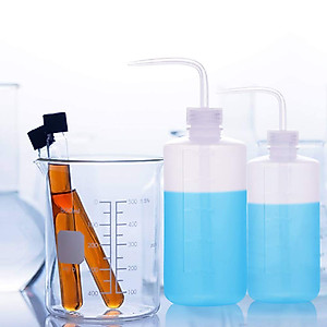 CVNDKN Wash Bottles,3pcs 500ml Plastic Safety lab Wash Bottle,Squeeze Bottle with Scale -16 oz