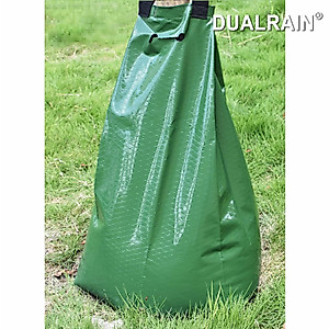 DUALRAIN Slow Release Tree Watering Bag PE Ring Bladders Water Deep Automatic Irrigation Drippers Root Waterer Globe Soaker for New Plant Trees Trunk 20 Gallon (2 Pack)