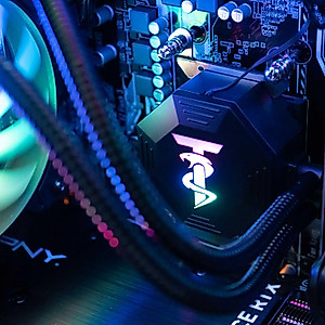 ViprTech Ghost 3.0 Liquid-Cooled PC - AMD Ryzen 5 5600X (12-LCore 4.6Ghz), RTX 4060 8GB, 32GB DDR4 3200 RAM, 1TB NVMe SSD, VR-Ready, Streaming, WiFi, RGB, Win 11, Warranty, Gaming Desktop Computer