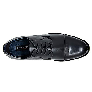 Bruno Marc Men's Prince-6 All Black Leather Lined Dress Oxfords Shoes Size 13 M US