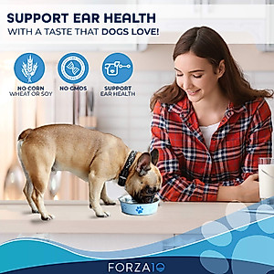 Forza10 Sensitive Dog Ear Infection Treatment Grain Free Dog Food, Fish Flavor 25 Pound Bag Dog Food, Helps Dog Ear Yeast Infection, Head Shaking and Smelly and Itchy Ears