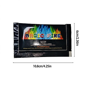Mllkcao Flames Color Changing Packets Fire Pit, Creates Colorful Flames for Wood Burning Fires