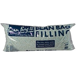 Bean Bag Fill, Grade A Poly Filler Beads by X Rocker ACEssentials, Replacement Pellets, Long Lasting and Durable, 100 Liters, White