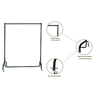 Clothing Rack Garment Rack with Wheel, Commercial Clothing Rack for Hanging Clothes Rolling Clothing Rack 47'*58',200lbs